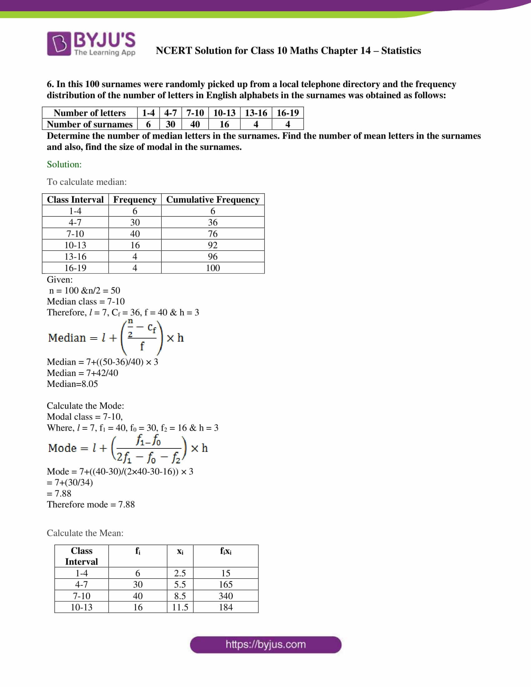 NCERT Solutions for Class 10 Maths Exercise 14.3 Chapter 14 ...