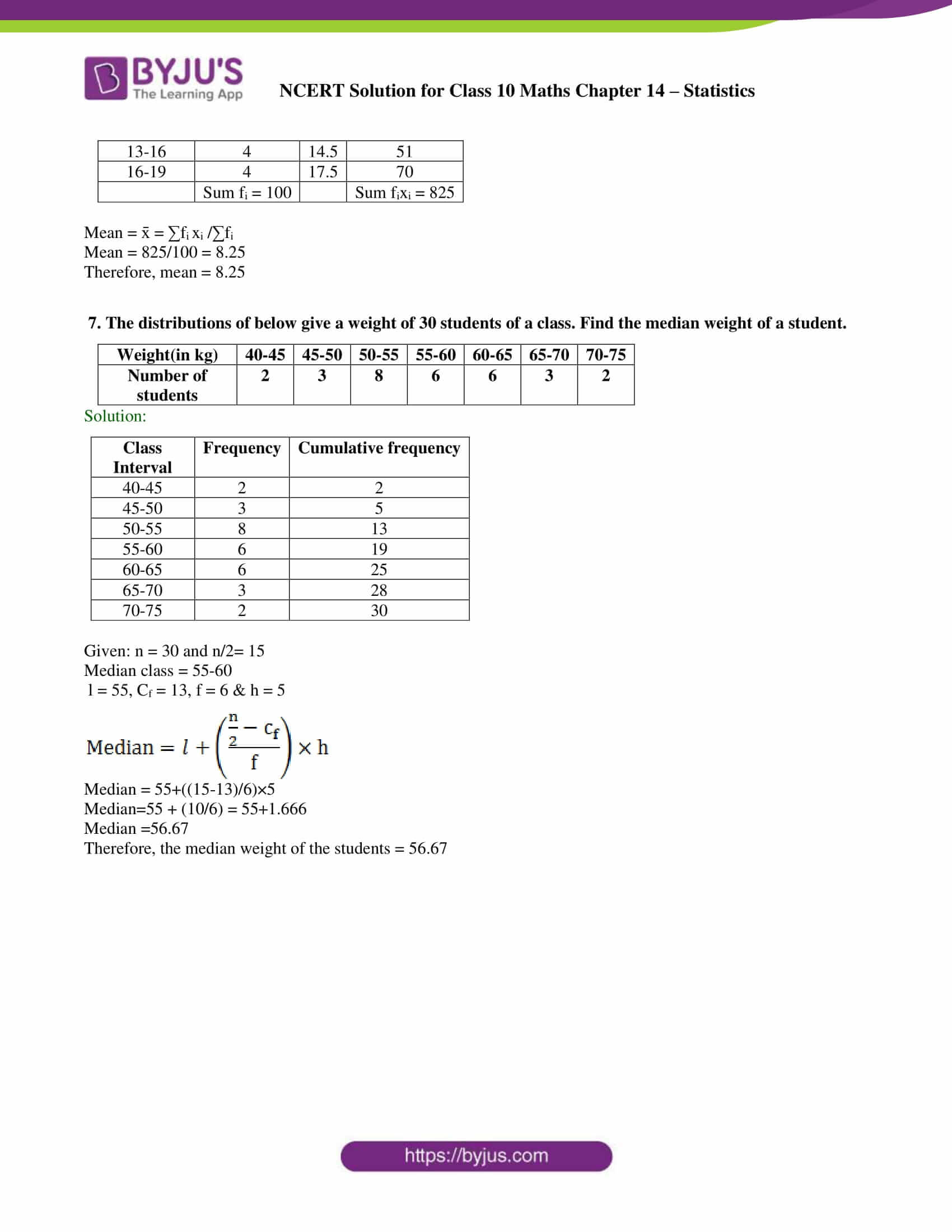 NCERT Solutions for Class 10 Maths Exercise 14.3 Chapter 14 ...
