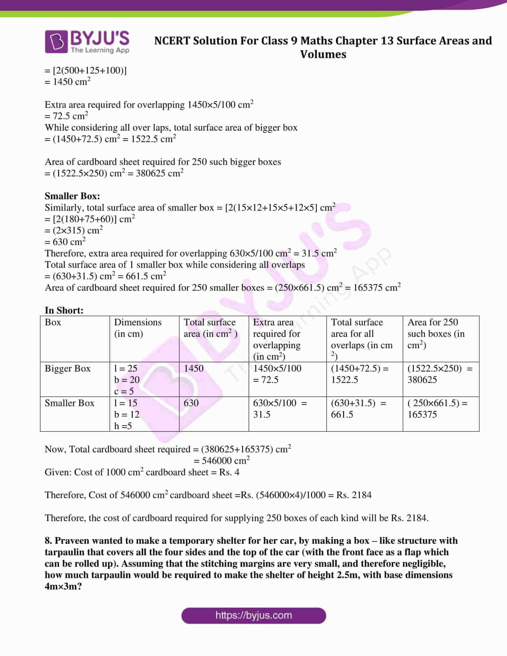 NCERT Solutions for Class 9 Maths Chapter 13 Surface Area and Volume