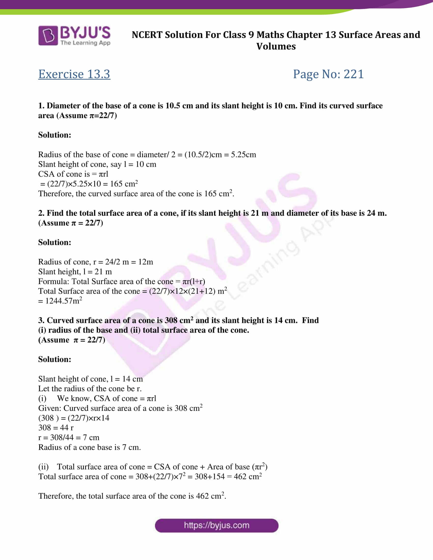 NCERT Solutions for Class 9 Maths Chapter 13 Surface Area and Volume