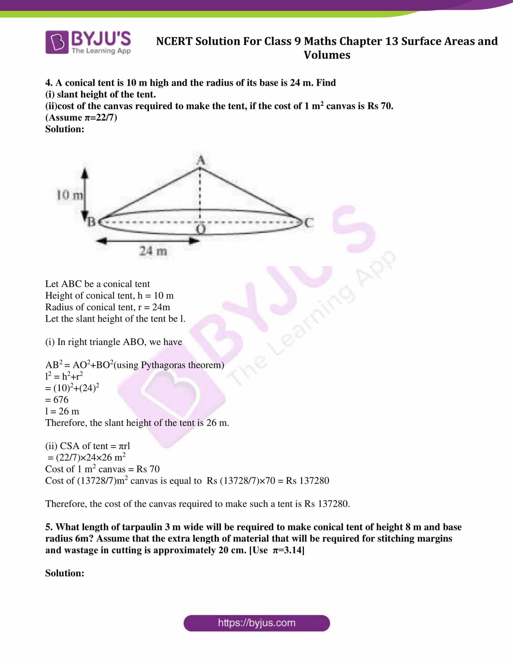 NCERT Solutions for Class 9 Maths Exercise 13.3 Chapter 13 Surface Area ...