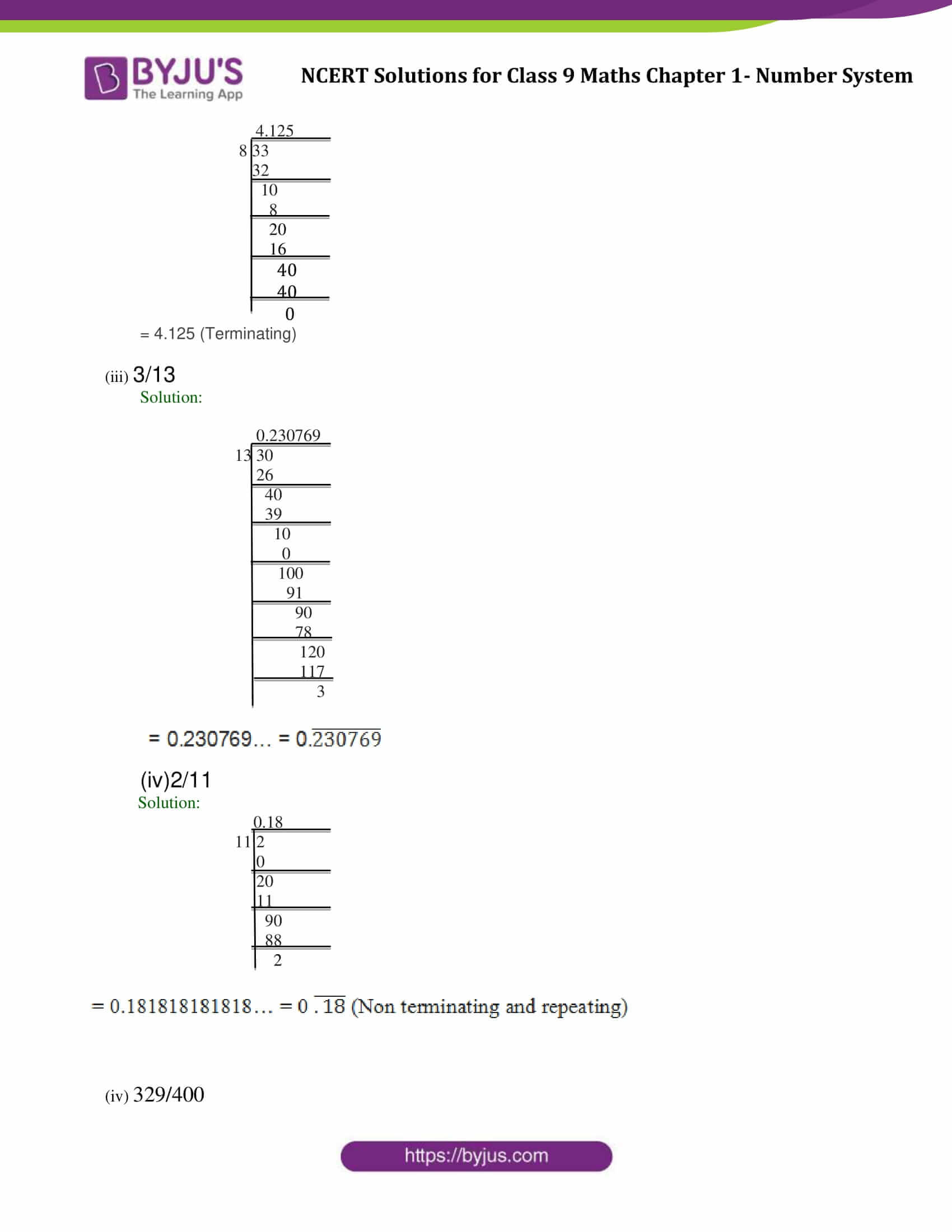 NCERT Solutions for Class 9 Maths Chapter 1 Number Systems