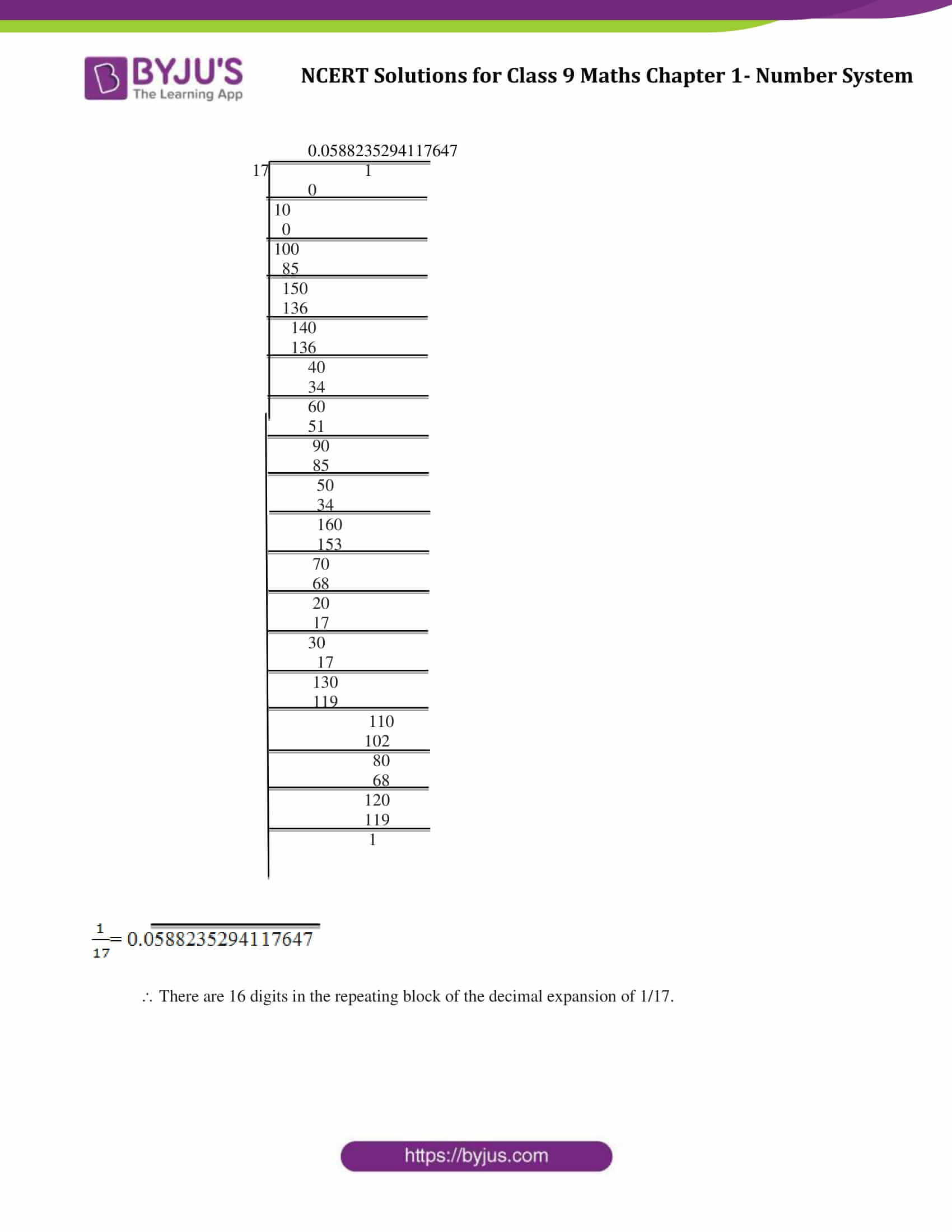 NCERT Solutions for Class 9 Maths Chapter 1 Number Systems