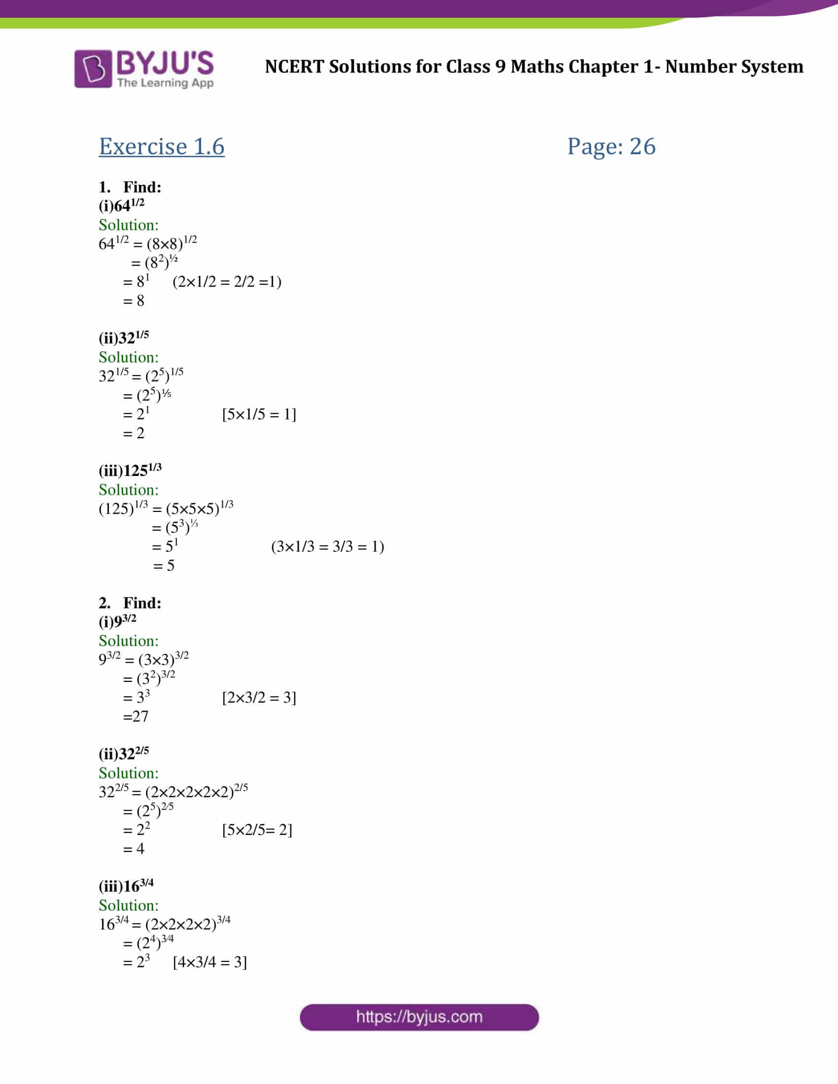 NCERT Solutions for Class 9 Maths Chapter 1 Number Systems