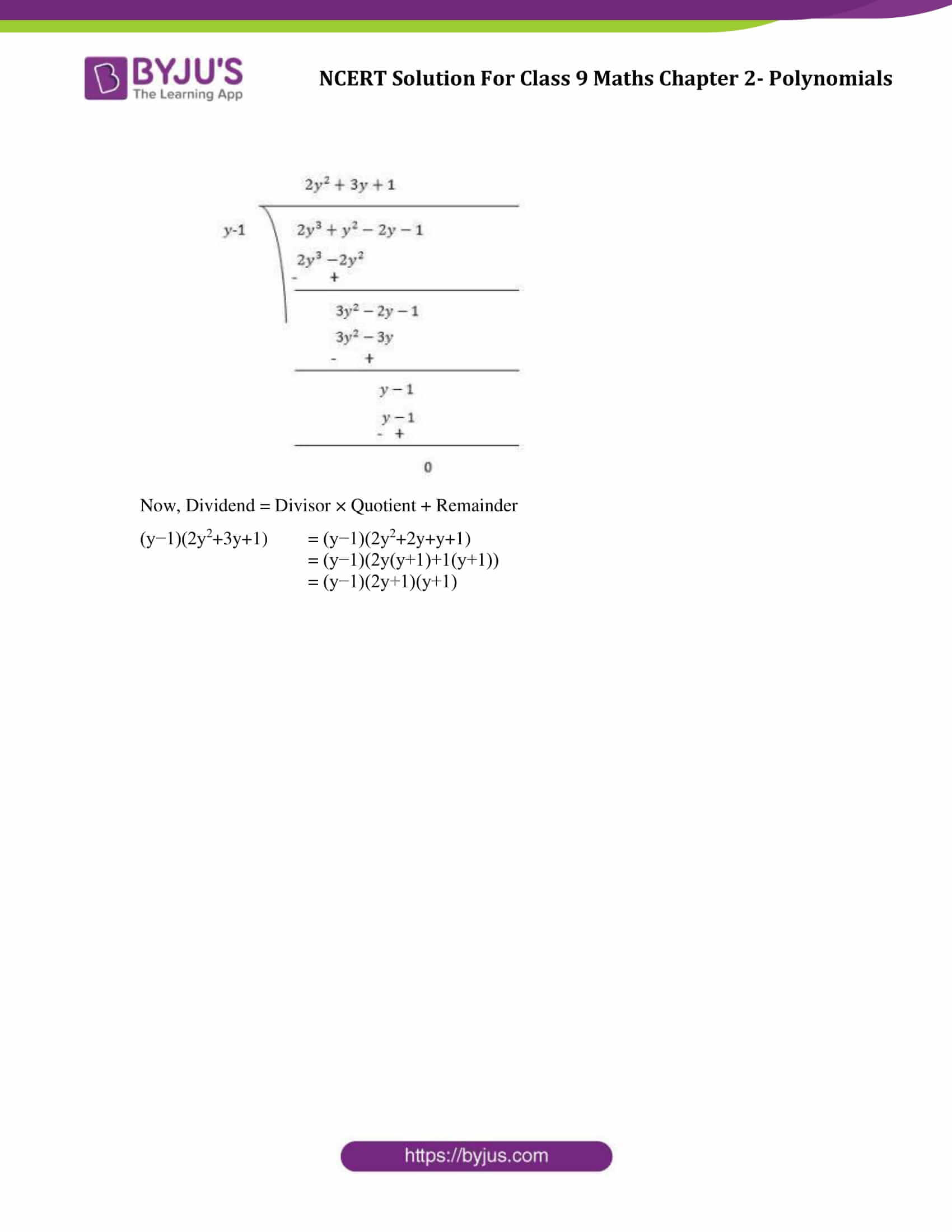 NCERT Solutions for Class 9 Maths Chapter 2 Polynomial Ex 2.4 Free PDF ...