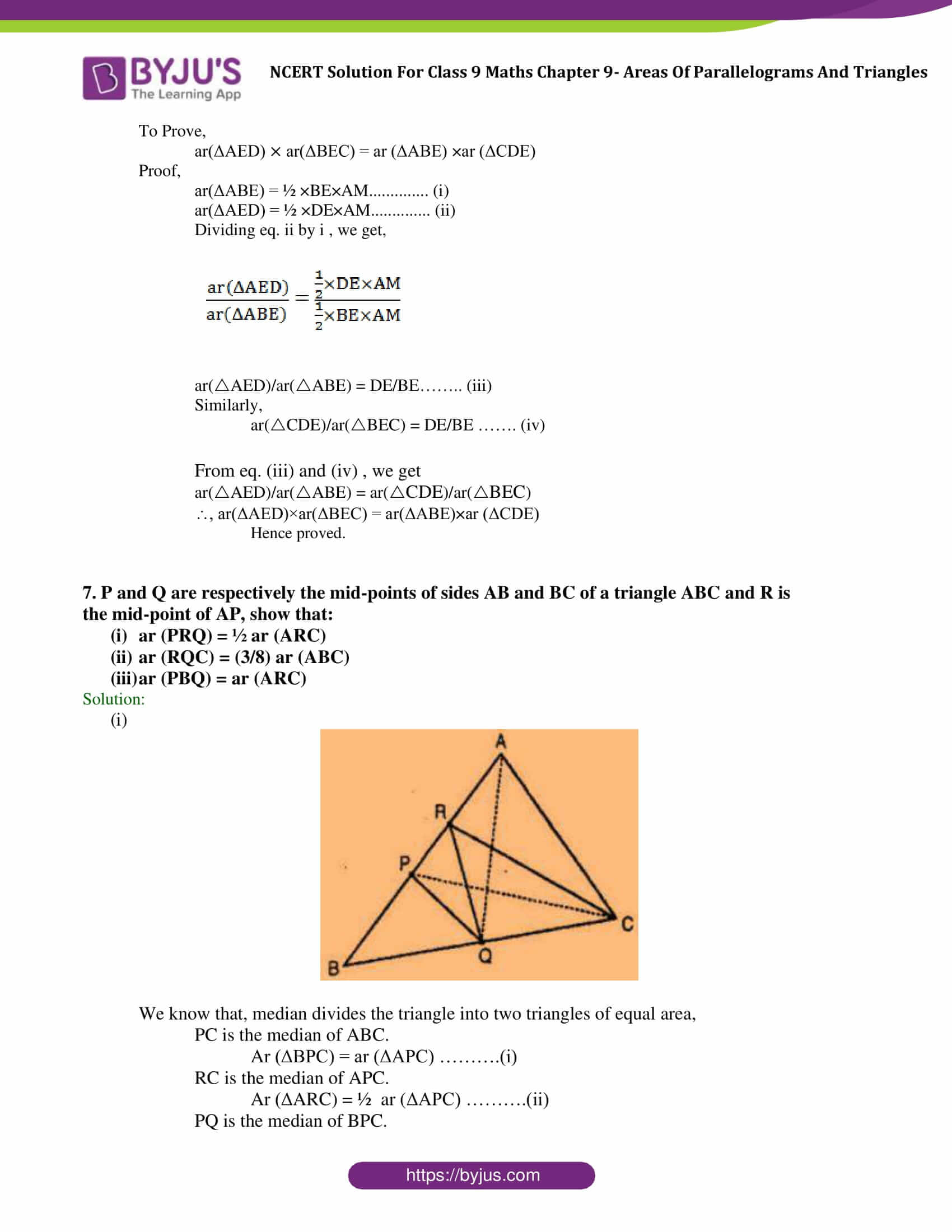 NCERT Solutions for Class 9 Maths Exercise 9.4 Chapter 9 Areas Of ...