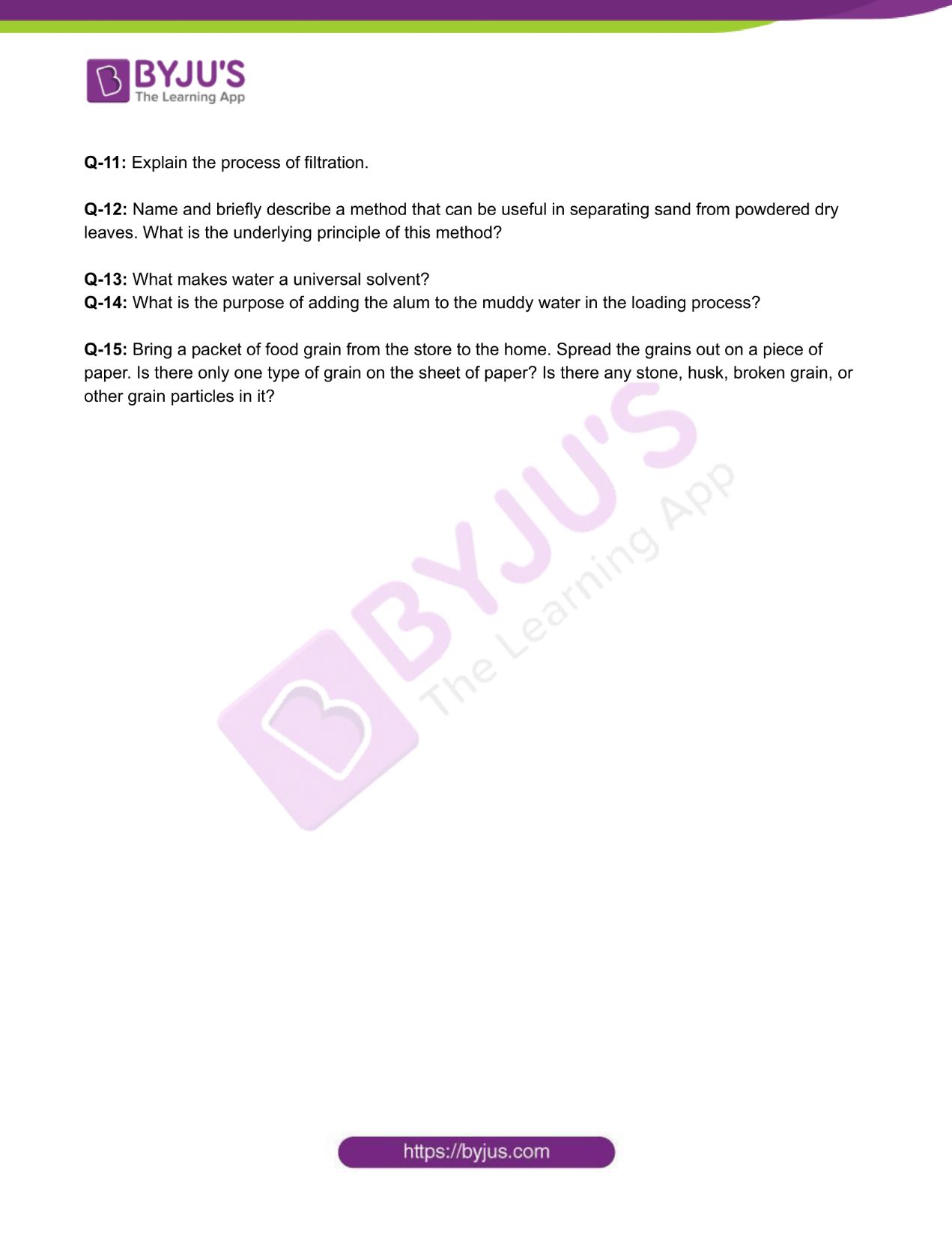 Class 6 Chemistry Worksheet On Chapter 5 Separation Of Substances Set 3 Class 6 Chemistry Worksheet On Chapter 5 Separation Of Substances Set 3