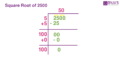 Find the Square Root of 2500