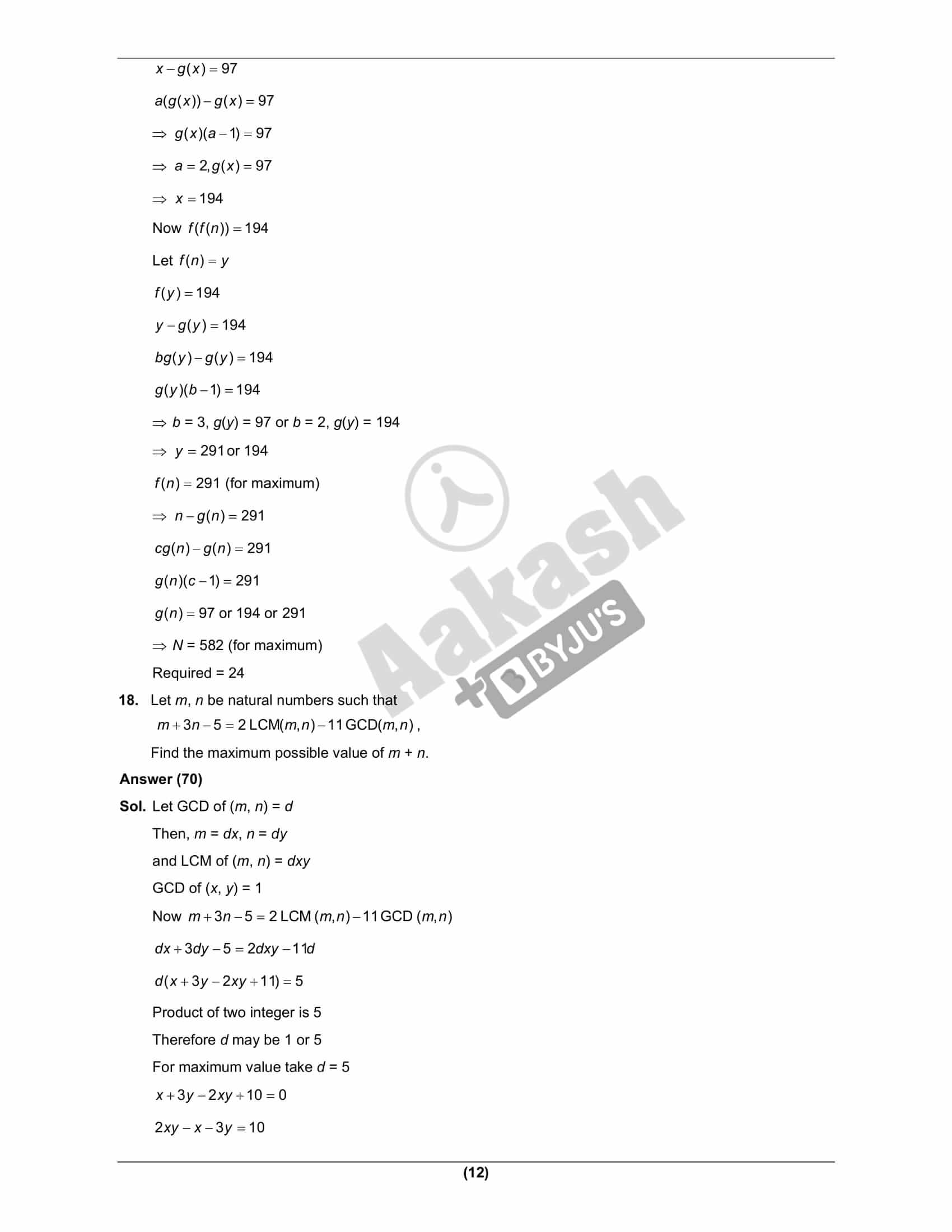 IOQM 2022 Question Paper Answer Key And Solutions Download PDF 