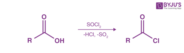 Acid chloride- Properties, Preparation of acid chlorides, Nomenclature ...