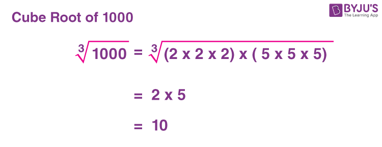 How To Find The Cube Root Of 1000 