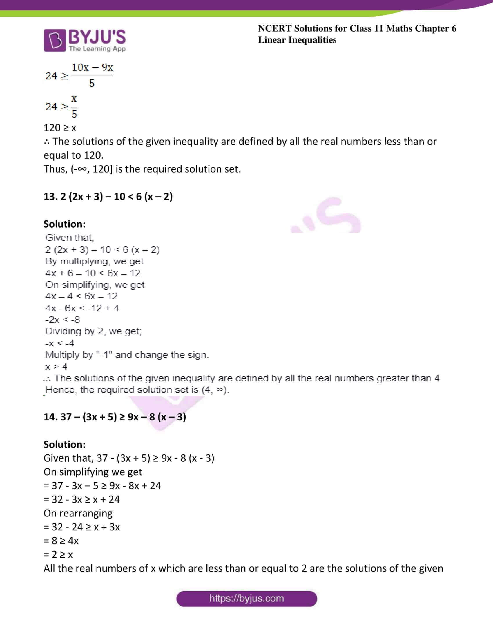 Ncert Solutions For Class 11 Maths Exercise 6 1 Chapter 6 Linear
