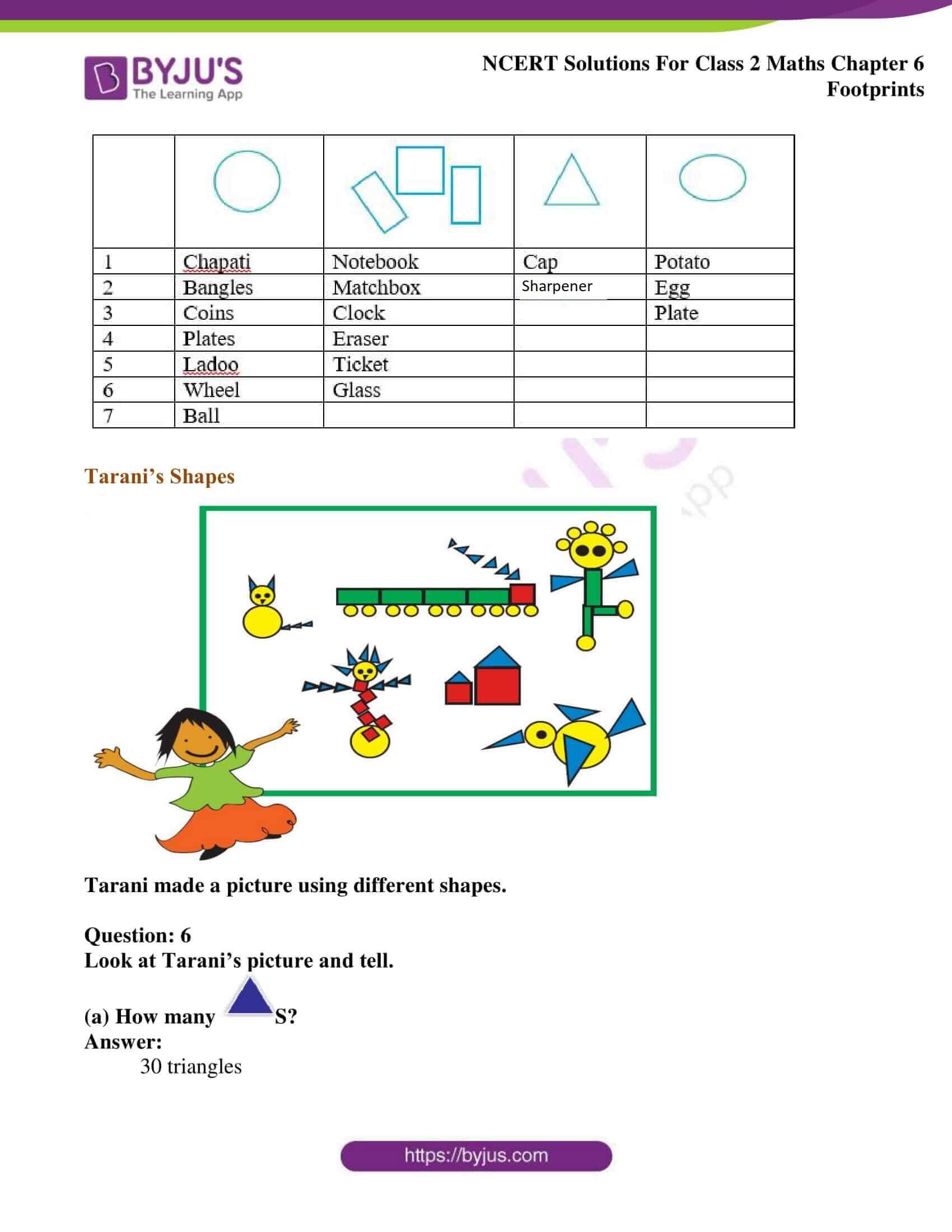 NCERT Solutions for Class 2 Maths Chapter 6 Footprints Free Download