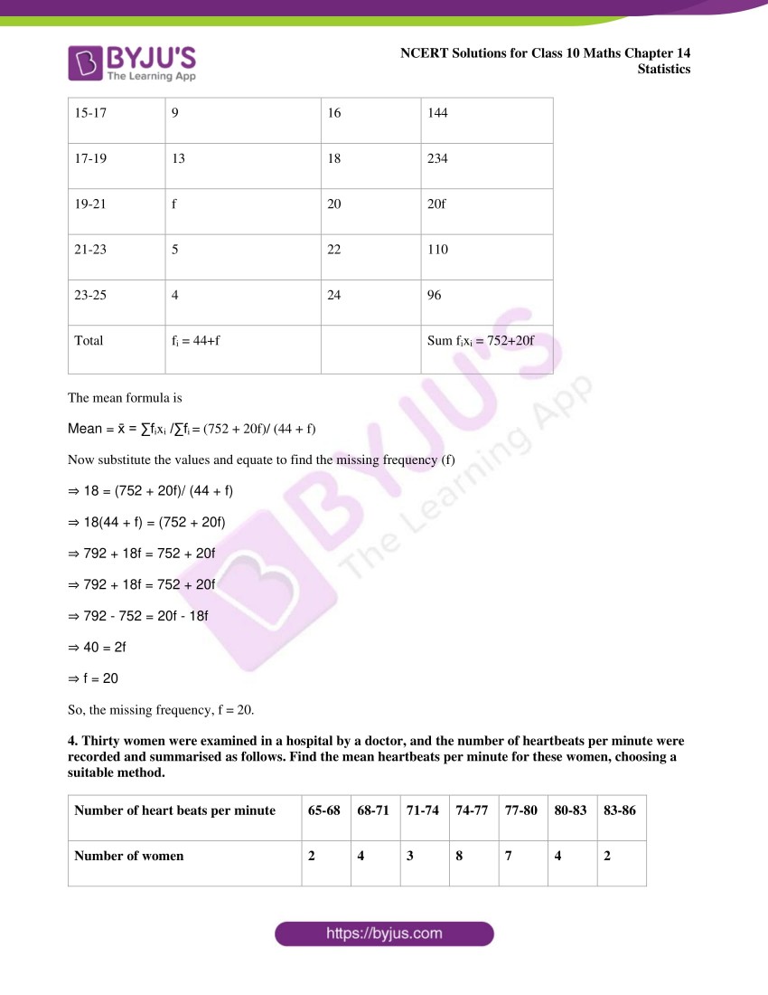 NCERT Solutions for Class 10 Maths Exercise 14.1 Chapter 14 ...