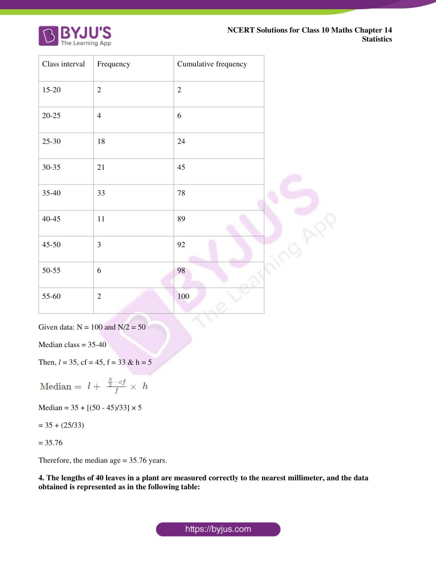 NCERT Solutions for Class 10 Maths Exercise 14.3 Chapter 14 ...