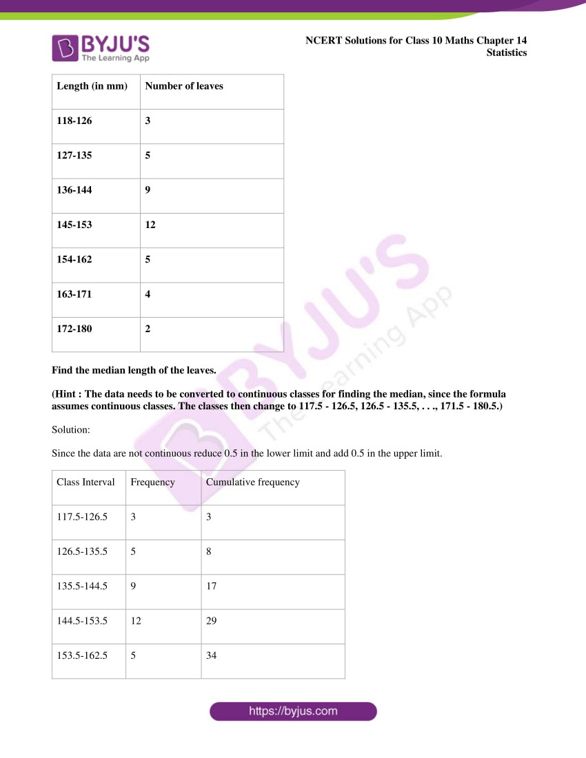 NCERT Solutions for Class 10 Maths Exercise 14.3 Chapter 14 ...