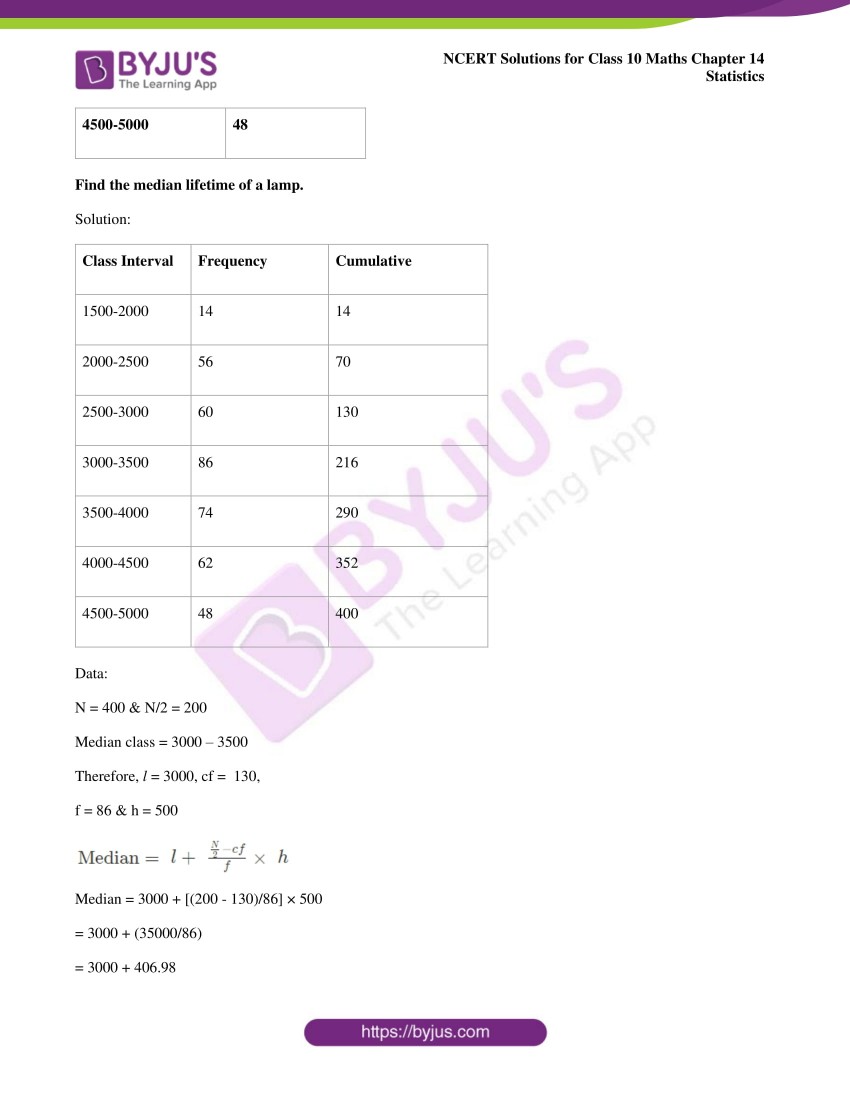 NCERT Solutions for Class 10 Maths Exercise 14.3 Chapter 14 ...