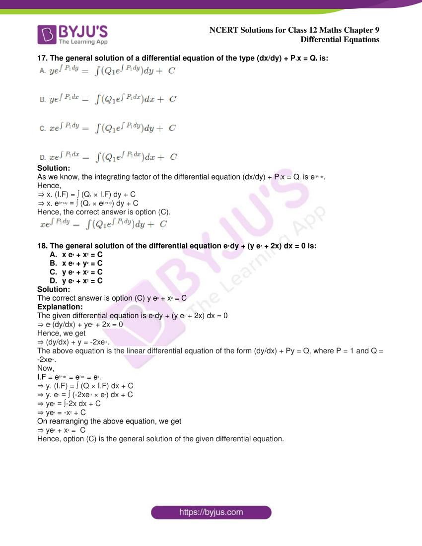 Ncert Solutions For Class 12 Maths Miscellaneous Exercise Chapter 9