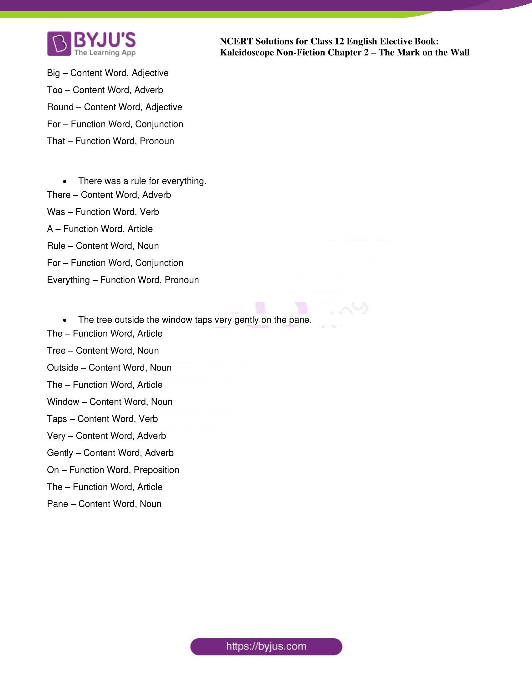 NCERT Solutions For Class 12 English Elective Book: Kaleidoscope Non ...