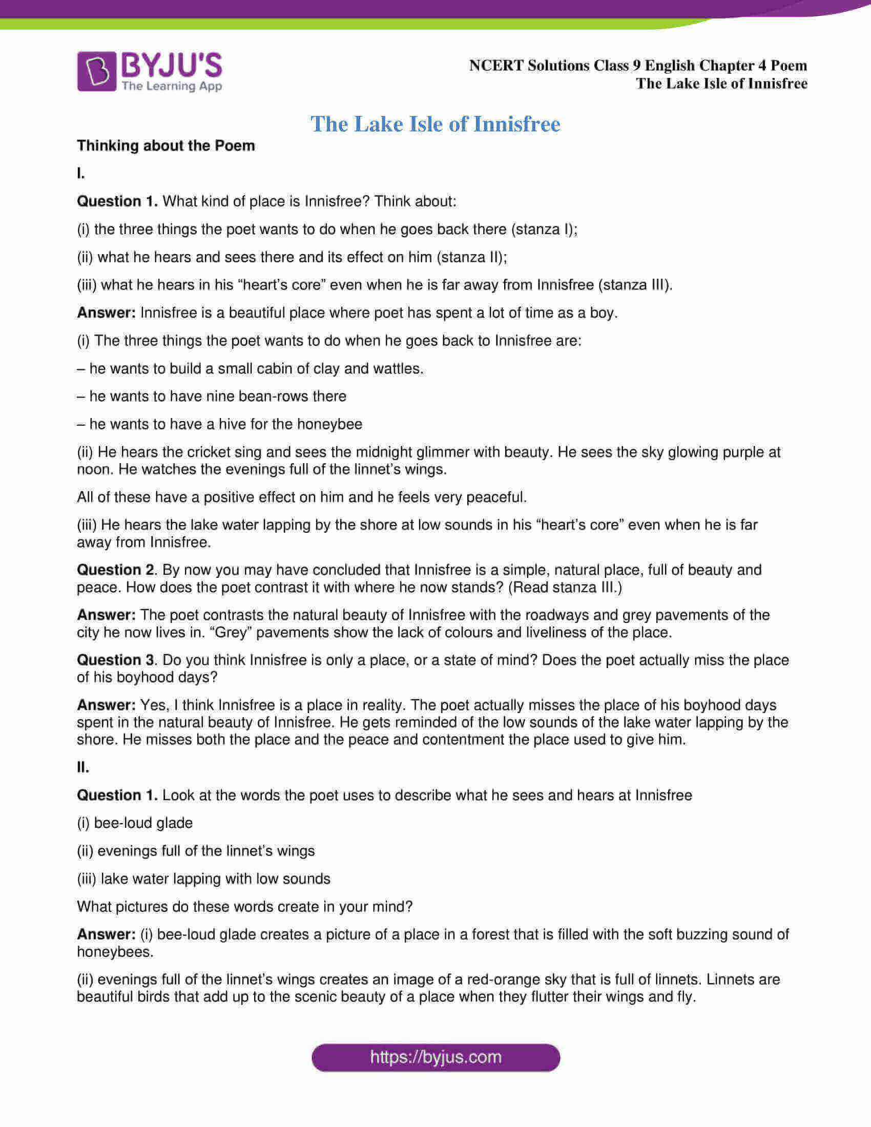NCERT Solutions For Class 9 English Beehive Chapter 4 A Truly Beautiful NCERT Solutions For Class 9 English Beehive Chapter 4 A Truly Beautiful