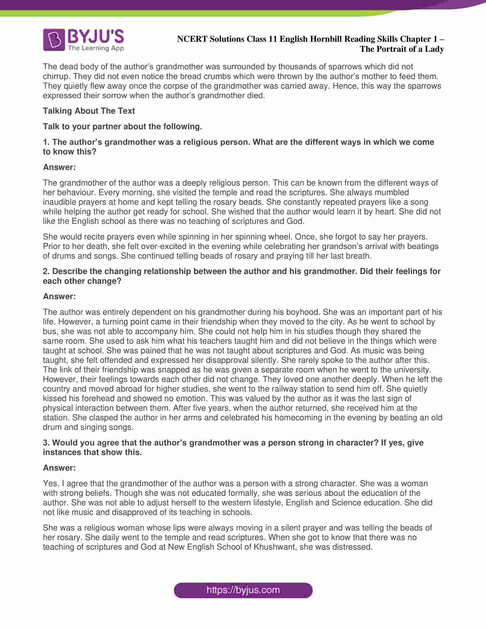 NCERT Solutions For Class 11 English Hornbill Reading Skills Chapter 1 NCERT Solutions For Class 11 English Hornbill Reading Skills Chapter 1