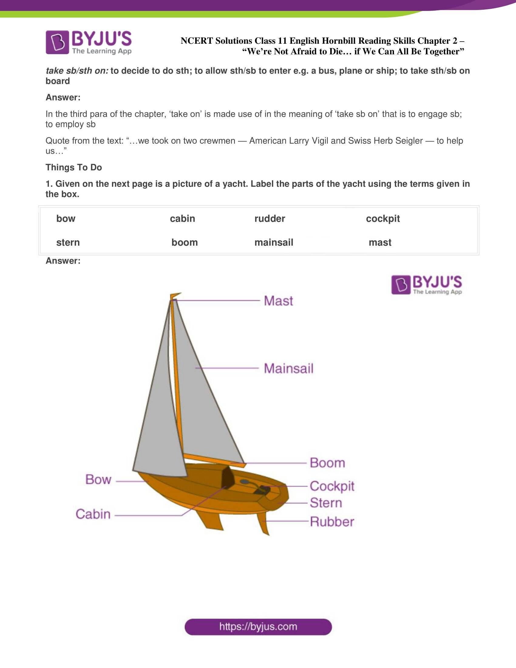 NCERT Solutions For Class 11 English Hornbill Reading Skills Chapter 2 NCERT Solutions For Class 11 English Hornbill Reading Skills Chapter 2