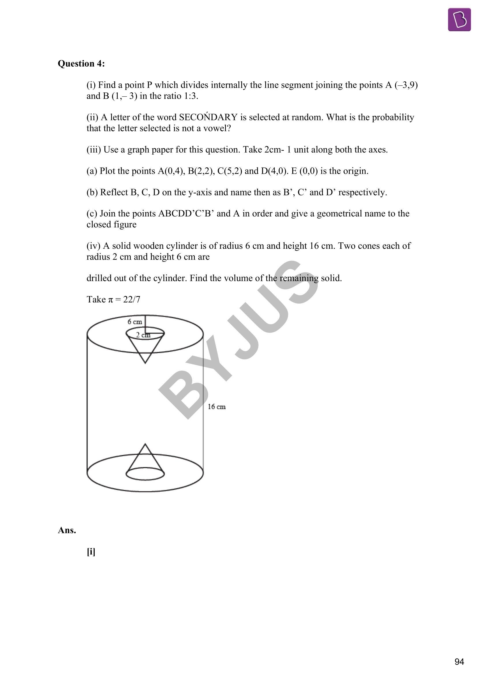 ICSE Class 10 Maths Question Paper Solution 2022