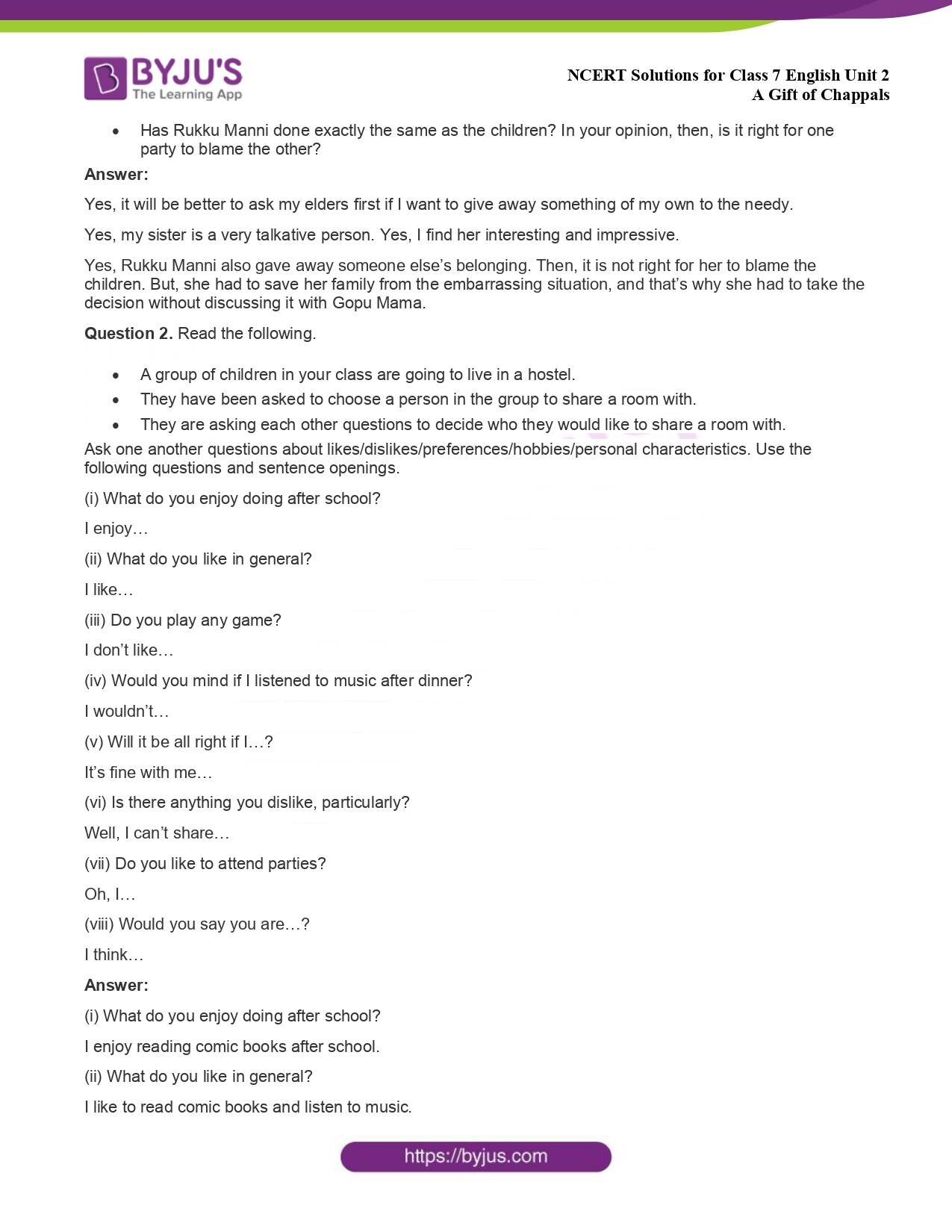 Seven Parts Of A Sentence