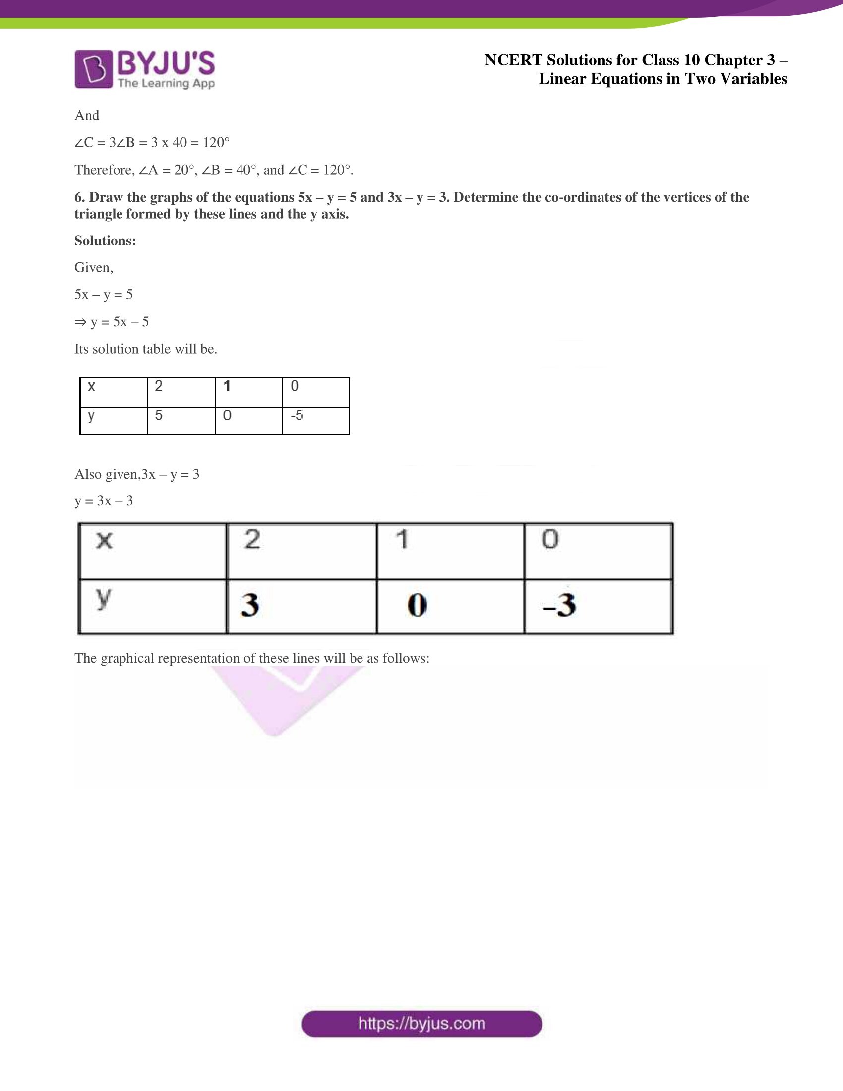NCERT Solutions for Class 10 Maths Chapter 3 Pair of Linear Equations ...