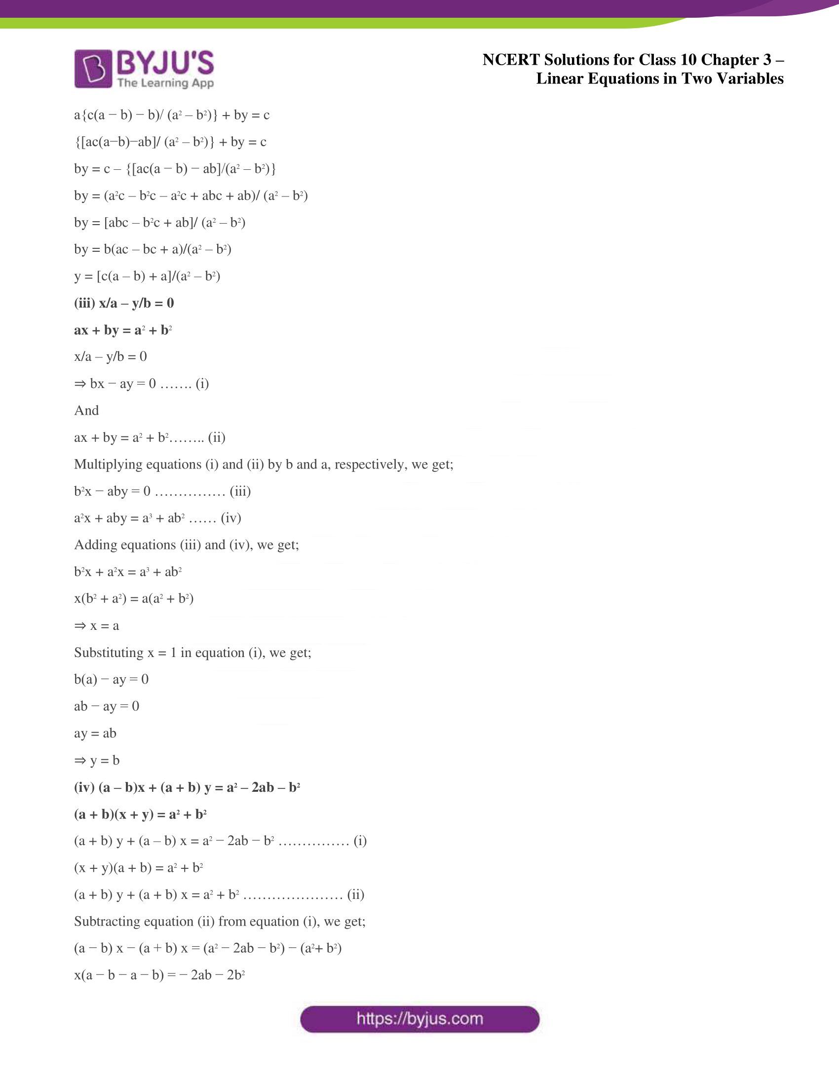 NCERT Solutions for Class 10 Maths Chapter 3 Pair of Linear Equations ...