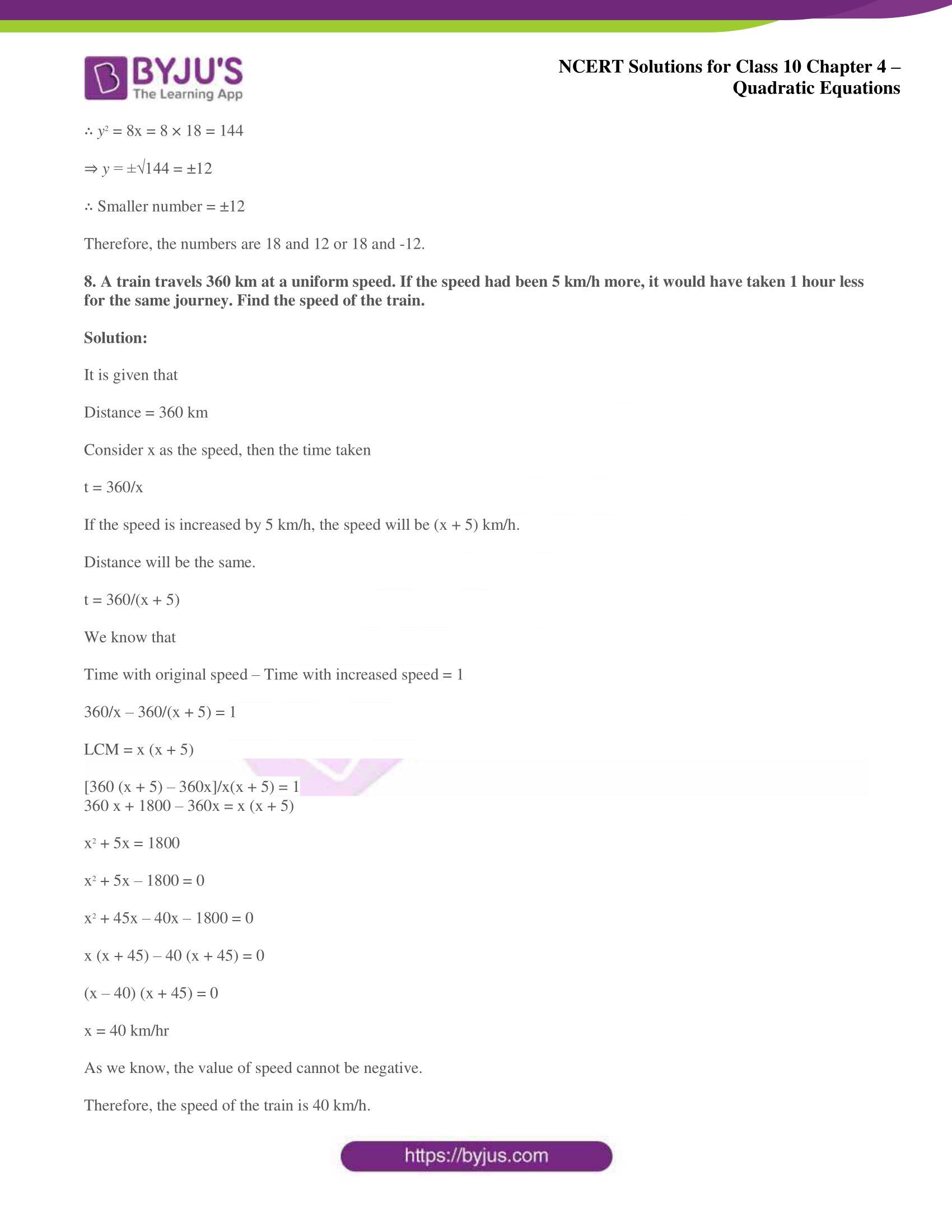 NCERT Solutions for Class 10 Maths Exercise 4.3 Chapter 4 - Quadratic ...