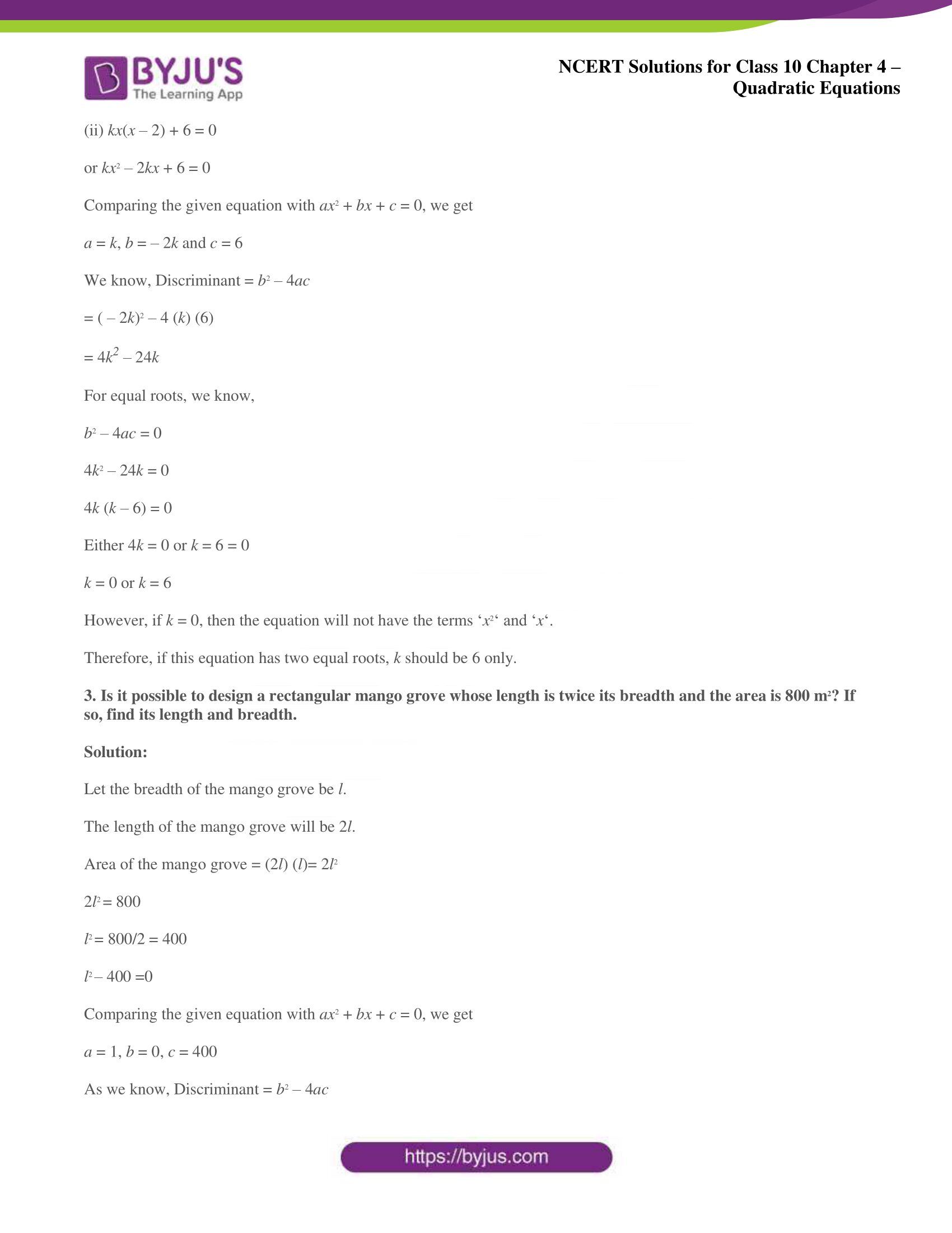 NCERT Solutions for Class 10 Maths Exercise 4.4 Chapter 4 - Quadratic ...