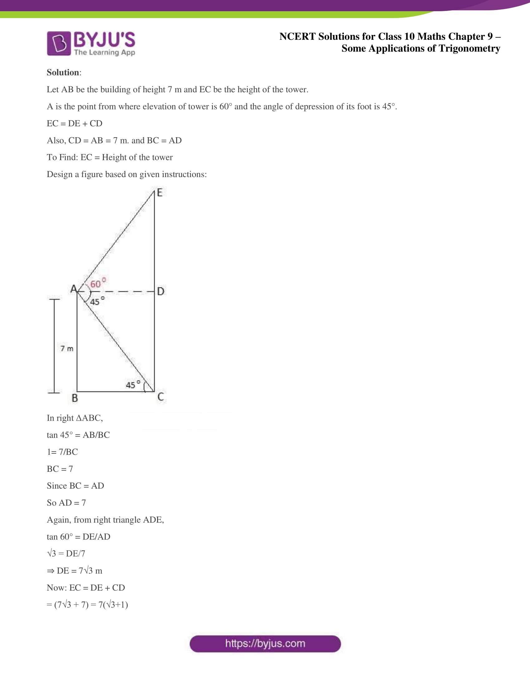 NCERT Solutions for Class 10 Maths Exercise 9.1 Chapter 9 Some ...