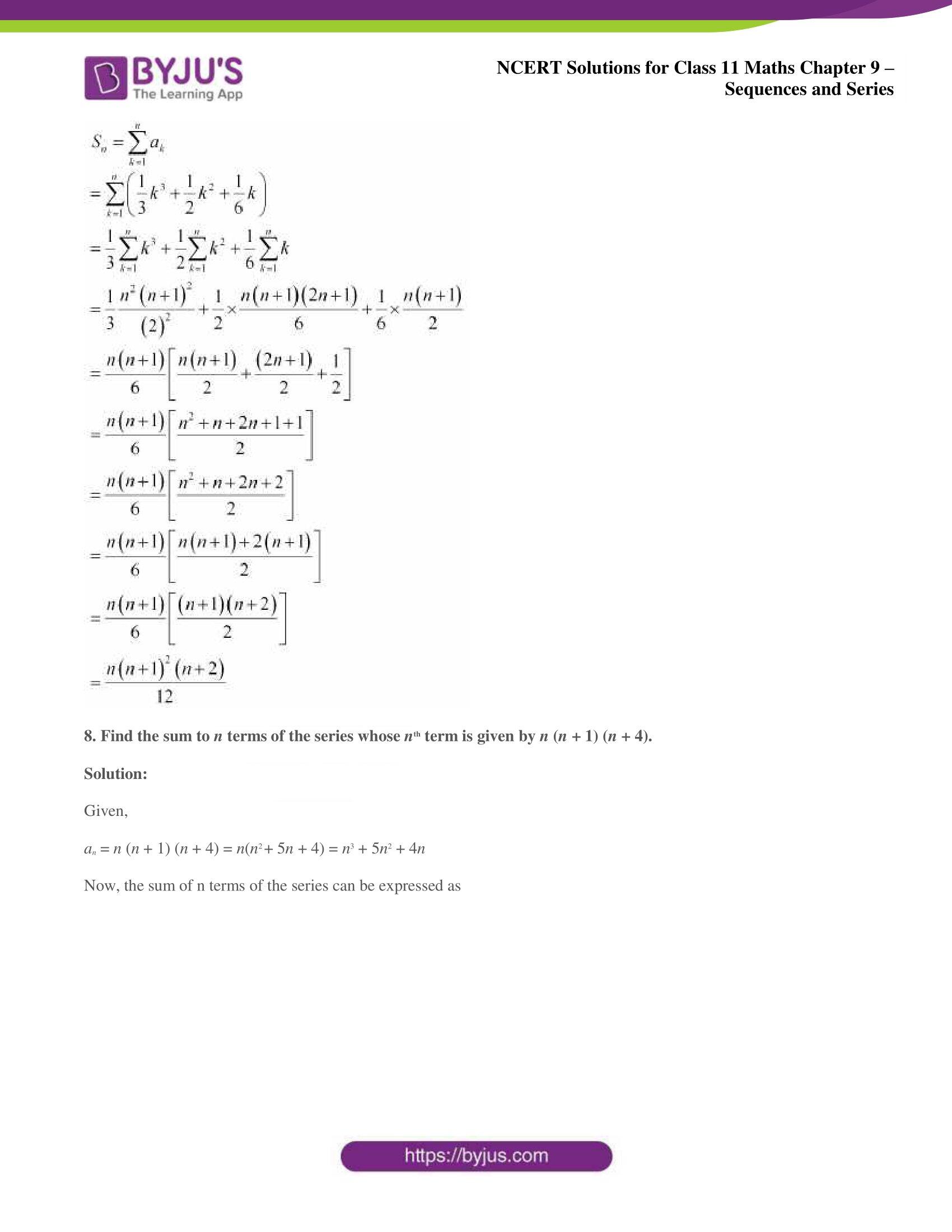 NCERT Solutions Class 11 Maths Chapter 9 Sequences And Series Ex 9 4 NCERT Solutions Class 11 Maths Chapter 9 Sequences And Series Ex 9 4