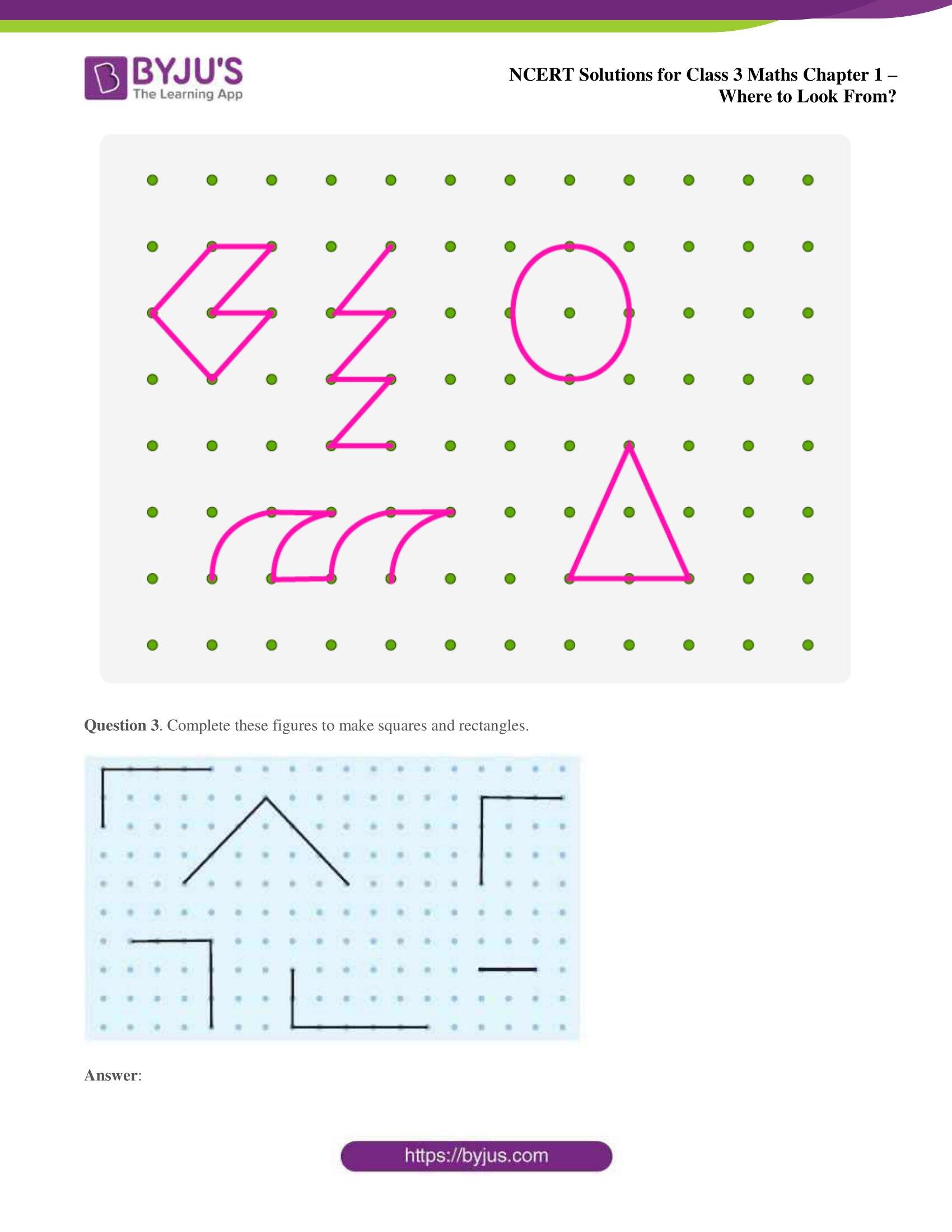 NCERT Solutions Class 3 Maths Chapter 1 Where To Look From PDF Download