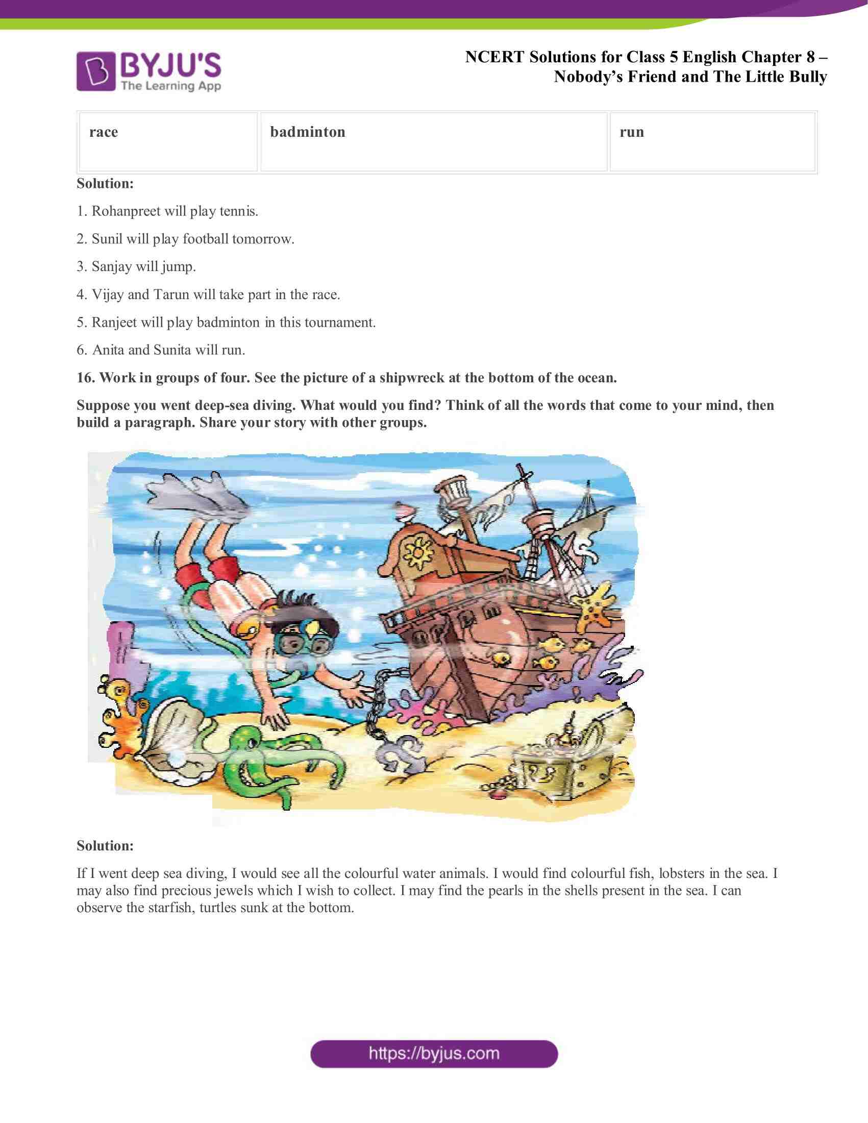 NCERT Solutions For Class 5 English Chapter 8 Nobody s Friend And The NCERT Solutions For Class 5 English Chapter 8 Nobody s Friend And The