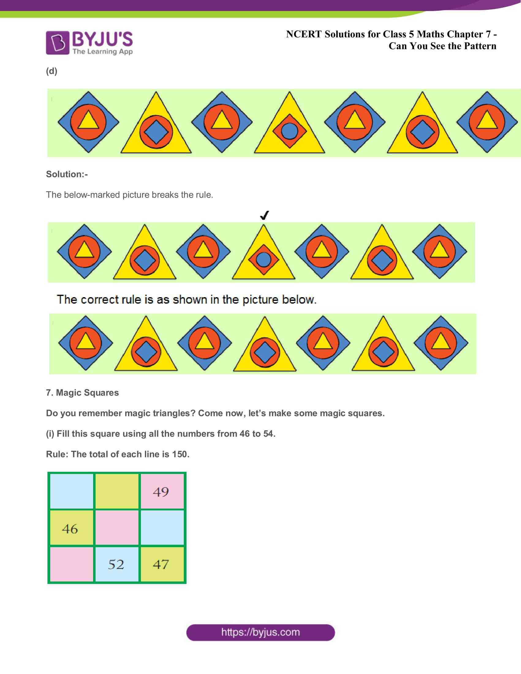 NCERT Solutions Class 5 Maths Chapter 7 Can You See The Pattern Get NCERT Solutions Class 5 Maths Chapter 7 Can You See The Pattern Get