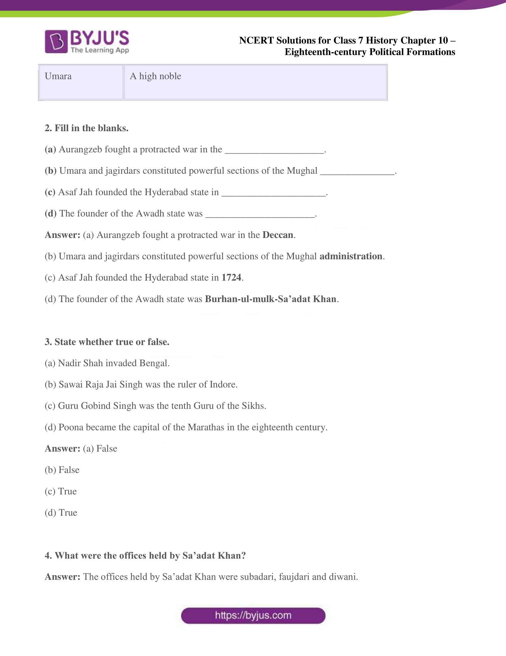 NCERT Solutions For Class 7 History Social Science Chapter 10 NCERT Solutions For Class 7 History Social Science Chapter 10