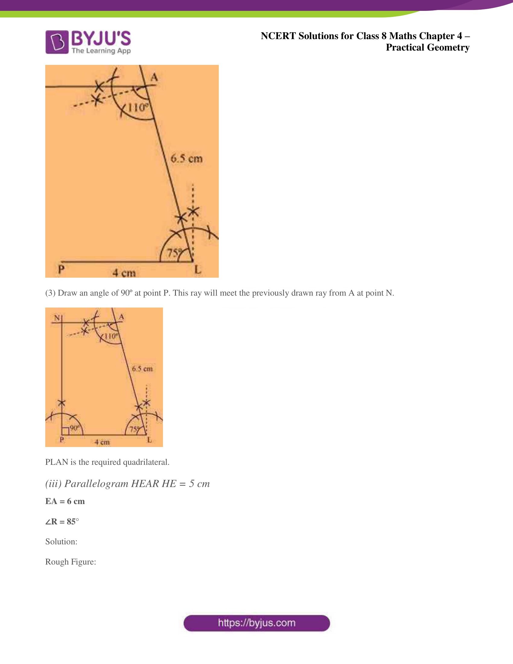 NCERT Solutions For Class 8 Maths Chapter 4 Practical Geometry Ex 4 3 NCERT Solutions For Class 8 Maths Chapter 4 Practical Geometry Ex 4 3